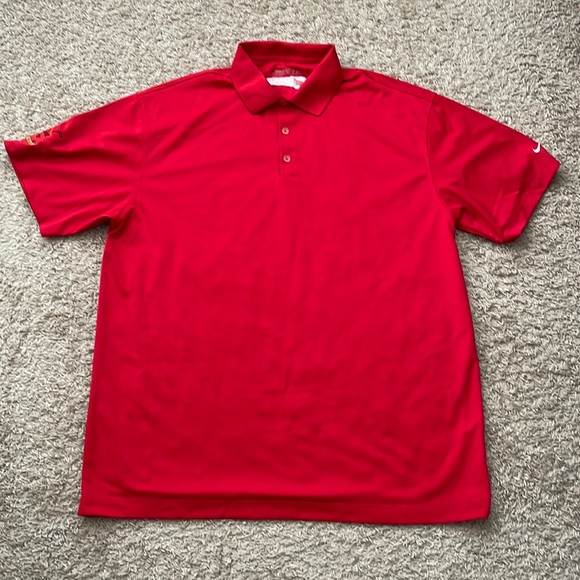 Nike | Shirts | Euc Mens Nike Drifit Golf Red Trane Classic Th ...